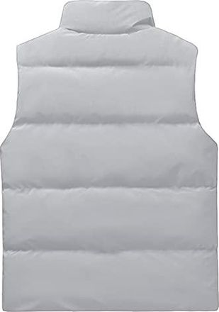 Generic Gilet dhiver chaud pour homme - Gilet dhiver &eacute;l&eacute;gant - Col montant - Gilet dhiver - Grandes tailles - Manteau rembourr&eacute; avec poches - Veste matelass&eacute;e