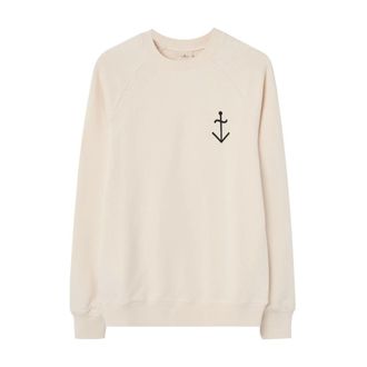 La Paz Homme, Sweatshirts et sweats &agrave; capuche, Beige, Taille: M Pull Beige avec Impression au Dos