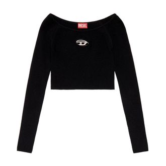 Diesel M-Vera-Ls Long Sleeve Top - - Tops - Damen - Schwarzk - M
