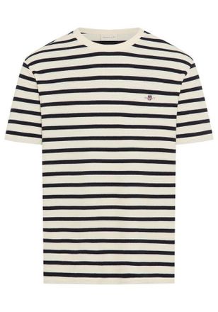 GANT T-Shirt WAFFLE STRIPE mit Struktur, gestreift, regular fit, Rundhals