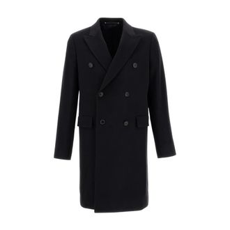 Paul Smith Langer Zweireihiger Mantel - - Coats - Herren - Schwarzk - XL