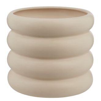 Butlers Blumen&uuml;bertopf Steingut &Oslash;8,5cm Hoop | Pflanzgef&auml;&szlig; mit modernem Ring-Design | &Uuml;bertopf f&uuml;r Sukkulenten & Kr&auml;uter | Pflanztopf f&uuml;r Tisch & Fensterbank