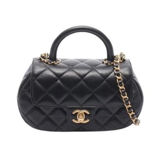 Chanel Pre-owned Matelasse Lammleder 2way Umh&auml;ngetasche - - Pre-owned - Damen - Schwarzk - ONE SIZE