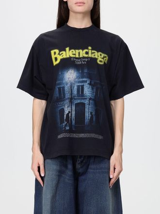 Balenciaga T-shirt en coton &agrave; la coupe d&eacute;contract&eacute;e avec logo graffiti imprim&eacute;