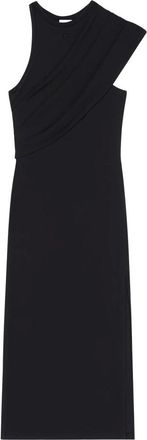 Courr&egrave;ges Femme, Robes, Noir, Taille: 40 FR 90s Rib Twist Midi Dress