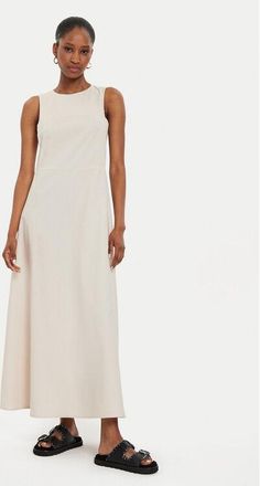 Vicolo Sommerkleid Abito Beige Regular Fit