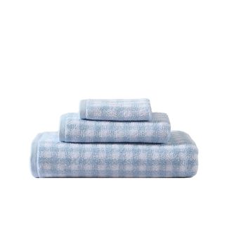 Laura Ashley Handtuch-Set, saugf&auml;hige und lichtbest&auml;ndige Baumwoll-Handt&uuml;cher, Bauernhaus-Badezimmer-Dekor (Ginny Blue, 3-teilig)