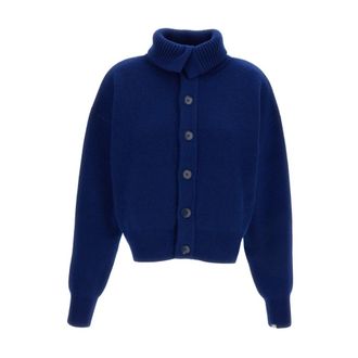 Extreme Cashmere Bomber-Schnitt Cardigan - - Knitwear - Damen - Blau - ONE SIZE