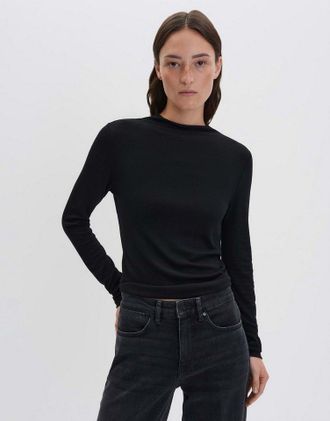 someday Longsleeve KARINN SOFT aus nachhaltigem Viskose Mix schmale Passform, figurbetont geschnitten