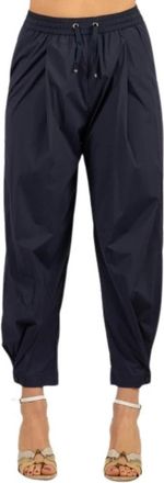 Herno Femme, Pantalons, Bleu, Taille: 36 FR Drawstring Pantalons