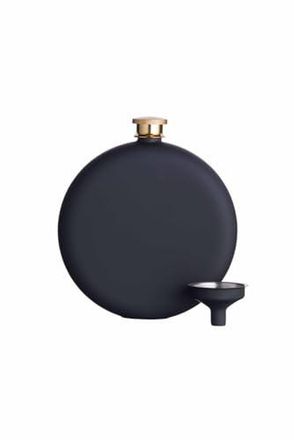 Bar Craft BarCraft Gourde de Luxe en Acier Inoxydable avec Entonnoir de Décantation, 350 ML (12.5 FL Oz) - Noir