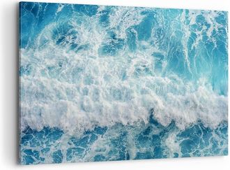 Arttor Wandbilder Dekoration Wohnzimmer Meer Welle Ozean Bilder auf Leinwand 120x80cm Leinwandbild Schlafzimmer Küche Deko Wand Kunstdruck Art Groß XXL Wandd