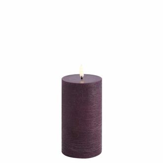 Piffany Copenhagen Uyuni UL-PI-PL78015 LED Pillar Candle Plum, Rustic - 7,8 x 15,2 cm