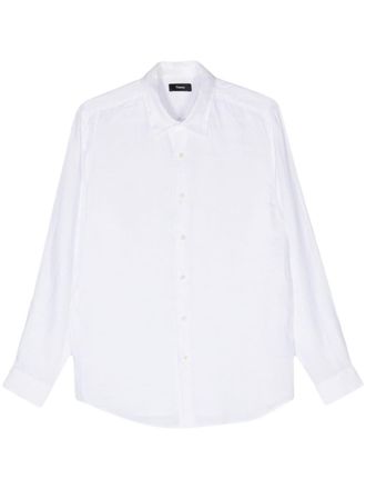 Theory chemise Irving en lin - Blanc