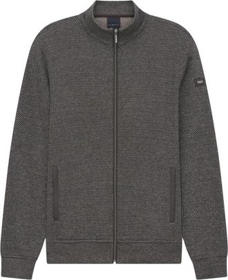 Bugatti Pullover mit halbem Rei&szlig;verschluss - - Jackets - Herren - Beige - L