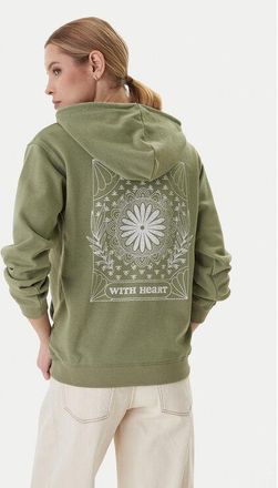 Roxy Sweatshirt Surf Stoked Terry Vint ERJFT05062 Khakifarben Relaxed Fit