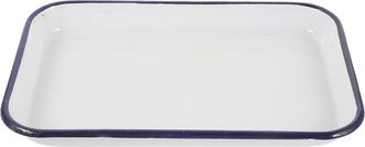 Cabilock WRITWAA Keramik Backblech Rechteckig Emailliert 34X44X32cm Wei&szlig; Sp&uuml;lmaschinenfest Vielseitig f&uuml;r Grillen Backen Servieren