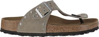 Birkenstock Femme, Chaussures, Beige, Taille: 36 EU Sandales en cuir su&eacute;d&eacute; clout&eacute;