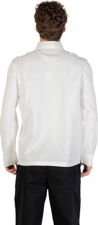 A|X Armani Exchange Logo-Embroidered Cotton Polo - White
