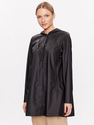 Rains Regenjacke 18050 Schwarz Regular Fit