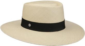 Lierys Chapeau Panama Classic Bolero Homme - Made in Ecuador DEte en Paille de Soleil avec Ruban Gros Grain Printemps-ete Ete - M (57-58 cm) Nature-Noir