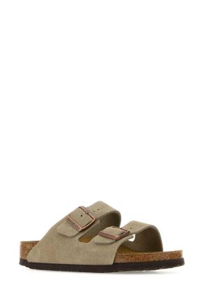 Birkenstock Suede Slippers - Beige