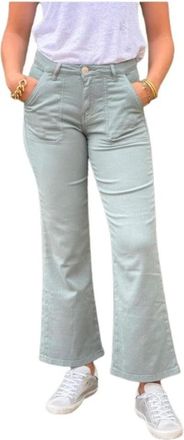 Islow Femme, Pantalons, Vert, Taille: W26 Leha Flare Pantalons