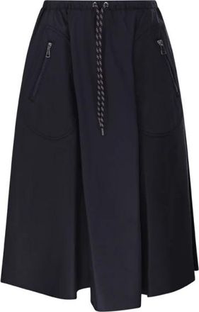 Moncler Femme, Jupes, Bleu, Taille: 42 FR Drawstring Skirt