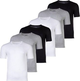 BOSS T-Shirt Herren T-Shirt 6er Pack Baumwolle (Packung, 6er Pack)