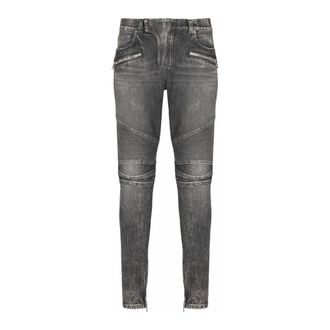 Balmain Bikerhose Slim Fit aus Denim - - Jeans - Herren - Grau - W31