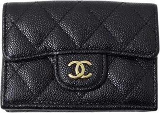 Chanel Portefeuille Tri-fold Pre-owned - Femme - Pre-owned - Noir - Taille: ONE Size