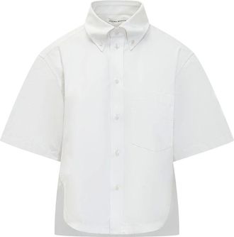 Victoria Beckham Femme, Blouses et Chemises, Blanc, Taille: 36 FR Chemise &agrave; Manches Courtes