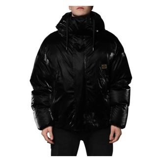 Dolce & Gabbana Gesteppte Jacke mit Kapuze - - Jackets - Herren - Schwarzk - 2XL