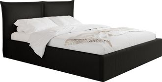 Mirjan24 Polsterbett Paltik mit Bettkasten mit Zwei Kammern, Stabiler Doppelbett mit Lattenrost, Bett mit Gepolstertes Kopfteil, Bettgestell, Ehebett (Kronos 0