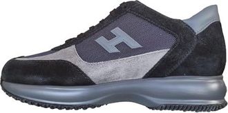 Hogan Baskets Homme Interactive HXM00N0I98OUGO418X Noir-Gris, Noir et gris., 41.5 EU