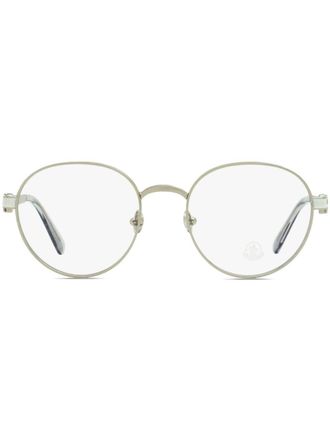 Moncler lunettes de vue ML5179 à monture ronde - Argent