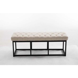 Clp Banquette Amun b Tissu Cr&egrave;me 120 cm