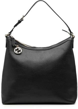 Gucci Shopper - Leather GG Charm Tote - Gr. unisize - in Schwarz - f&uuml;r Damen