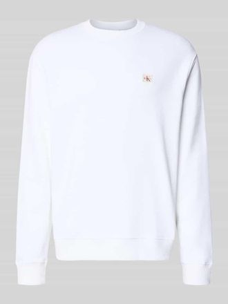 Calvin Klein Jeans Sweatshirt mit Label-Detail und Rundhalsausschnitt