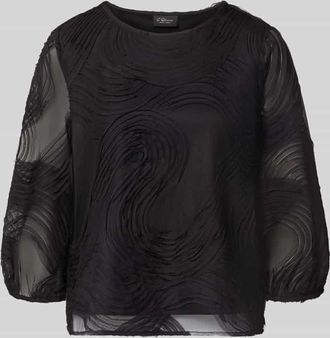 s.Oliver Black Label Regular Fit Langarmbluse mit Strukturmuster