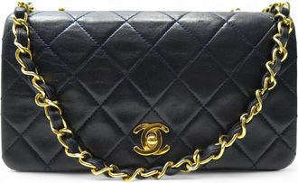 Chanel Crossbody Bags - VINTAGE CHANEL MINI TIMELESS QUILTED LEDER SCHULTE - Gr. unisize - in Blau - f&uuml;r Damen