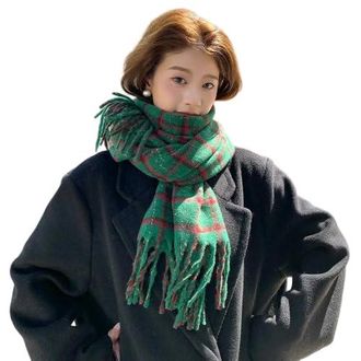 Generic QXDZSW &Eacute;charpe imitation cachemire pour femme - Sensation dhiver - Ch&acirc;le chaud - Mignon et polyvalent - &Eacute;charpe &agrave; carreaux pour femme, Scarf61, 200x65