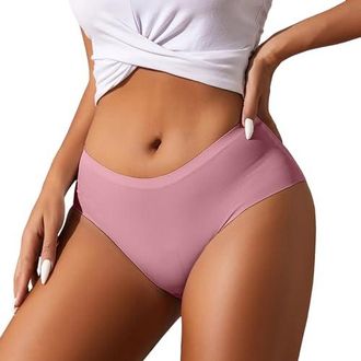 Generic Culotte sans Couture Femme Culotte Femme sans Couture Culotte Femme De Classique Maillot Menstruel &Eacute;tanche 4 Couches Absorption Rapide Mesh Haute Resp