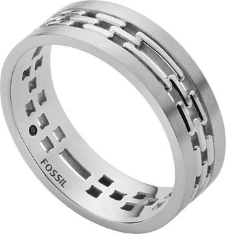 Fossil Herren-Edelstahlband Ringe
