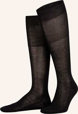 Falke Kniestr&uuml;mpfe Luxury No. 9 schwarz