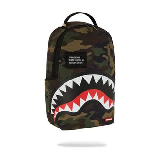 Sprayground Sprayground, unisex, Sacs, Vert, Taille: ONE Size Shark Central Camo Dlxs Backpack