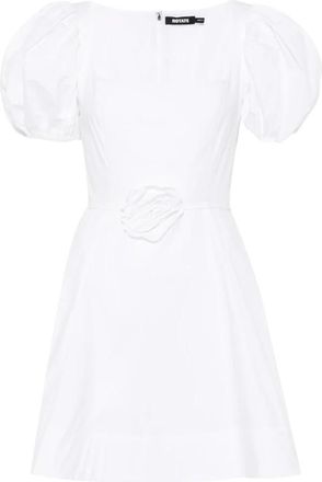 Rotate Kleid mit Puff&auml;rmeln und Blumenapplikationen - - Dresses - Damen - Wei&szlig; - L