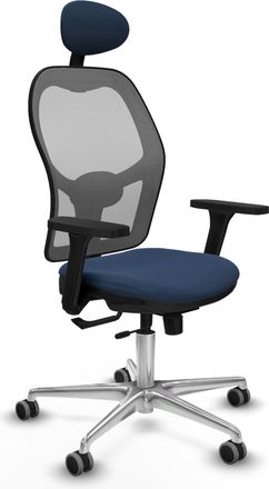 Piqueras y Crespo Ergonomischer Home Office Jorquera Stuhl mit 3D-Armen, h&ouml;henverstellbarer Lendenwirbelst&uuml;tze und festem Kopfteil, ausgestattet mit Syncro/Traslack und