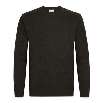 Profuomo Pullover mit Rundhalsausschnitt aus weicher Wolle - - Knitwear - Herren - Braun - S