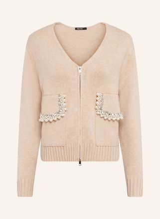 Marc Aurel Marc Aurel Strickjacke Mit Schmuckperlen beige